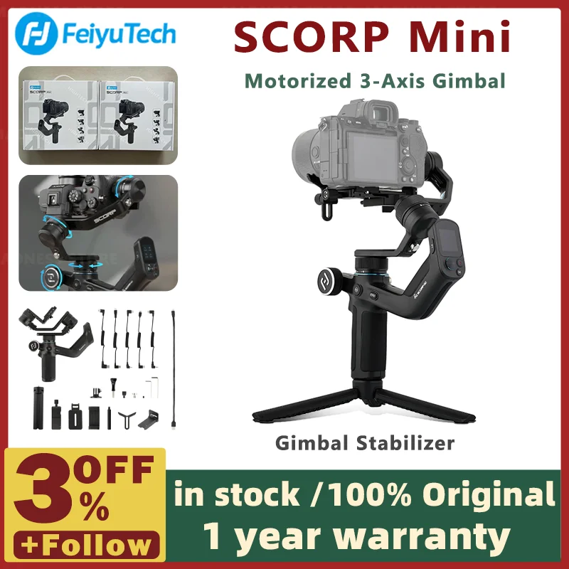 FeiyuTech-SCORP-Mini-3-Axis-Handheld-All-in-One-Gimbal-Stabilizer-for ...