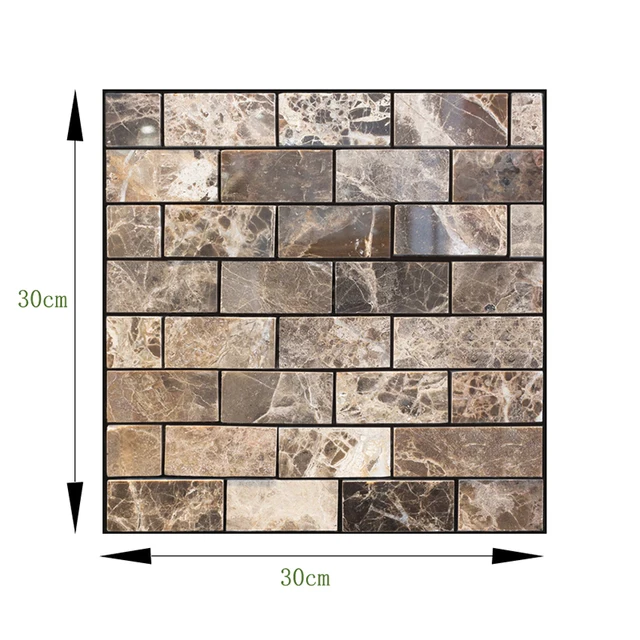 3D Wall Sticker Brick Pattern Wallpaper PVC Imitation Brick Panel Self ...