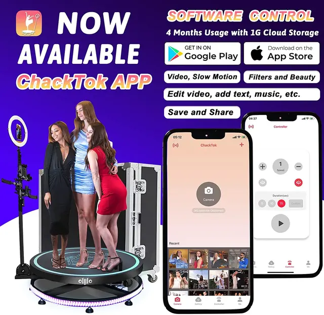 360 Photo Booth Automatic Photobooth Machine Video Camera machine for ...