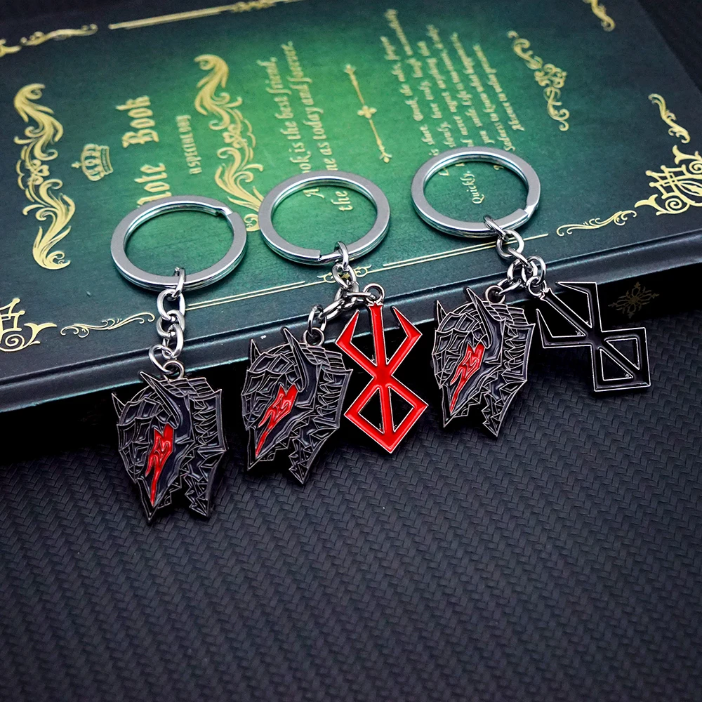Berserk-Keychain-Guts-Helmet-Key-Chain-Keyring-Fashion-Keychains-for ...