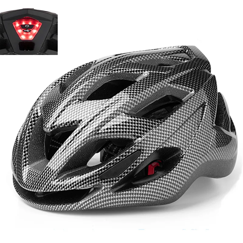 Adult-bicycle-riding-helmet-with-taillight-mountain-road-bike-safety ...