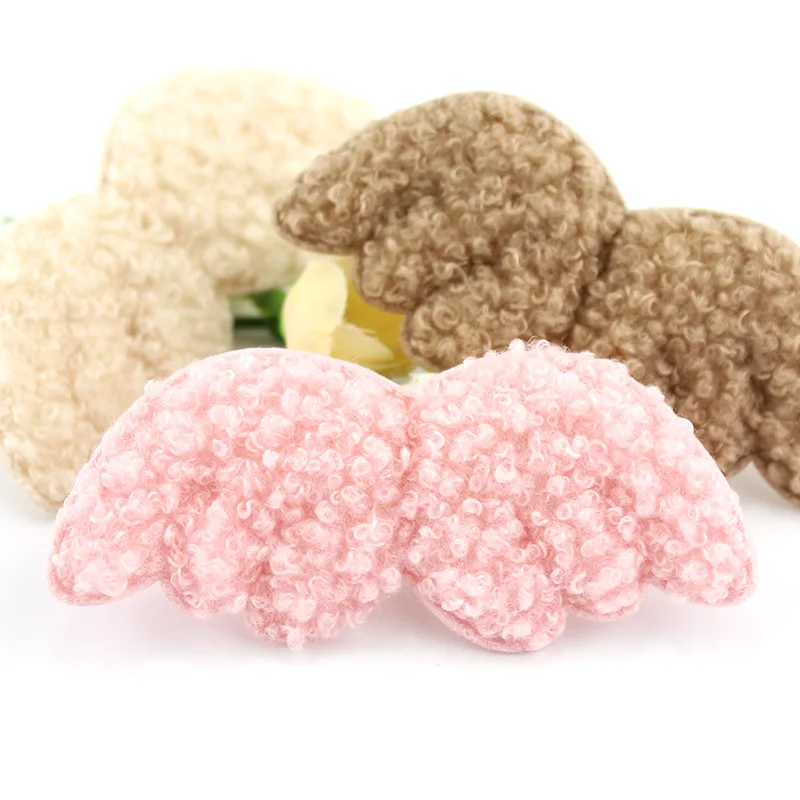28Pcs 4*9cm Teddy Plush Angel Wings Padded Appliques For DIY Headwear ...