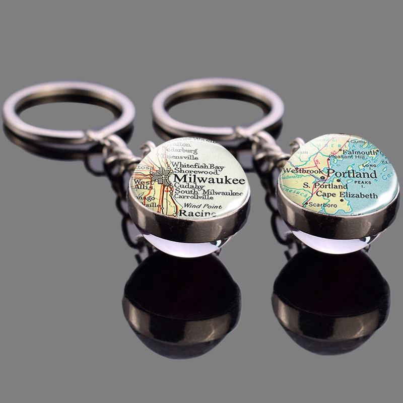 Fashion-Souvenir-Keyring-South-America-Countries-Map-Glass-Ball ...