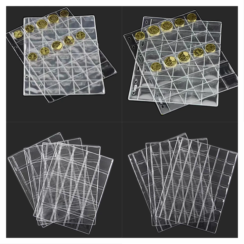 3-7-9-Hole-Coin-Album-Collection-Pages-12-20-30-35-42-Grids-Transparent ...