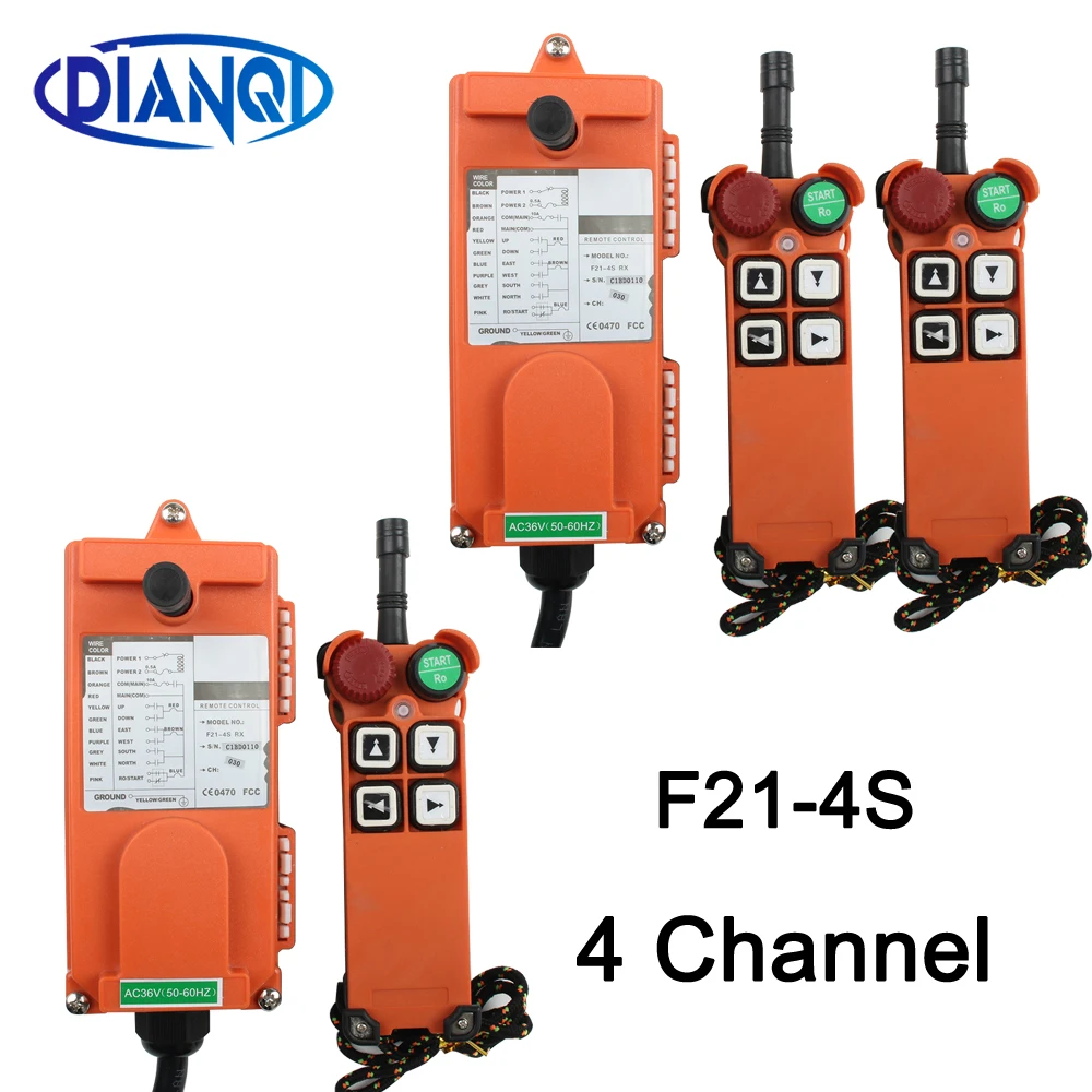 Industrial-Wireless-4-channel-Remote-Control-F21-4S-Single-Speed-Button ...