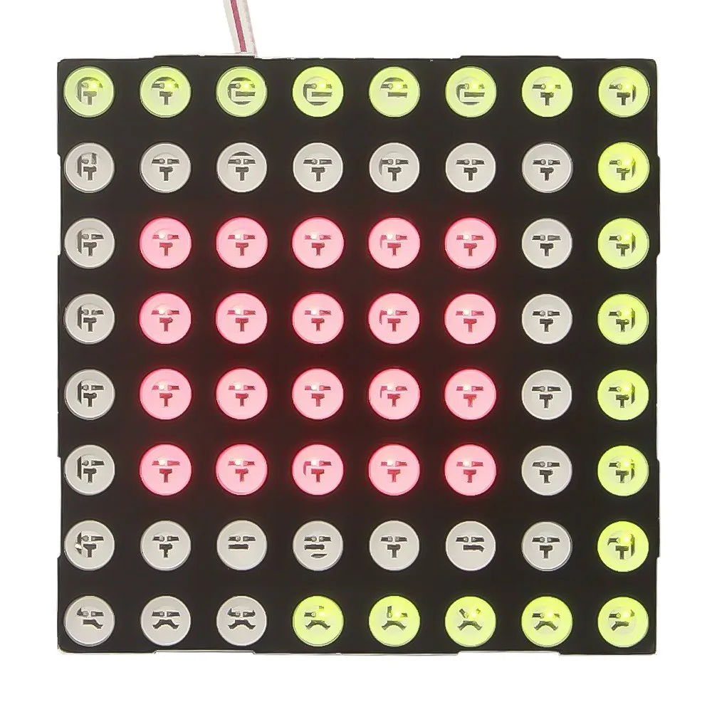 DC-5V-DIY-Kit-74HC595-Red-Yellow-Dual-Color-8x8-Dot-Matrix-Module ...