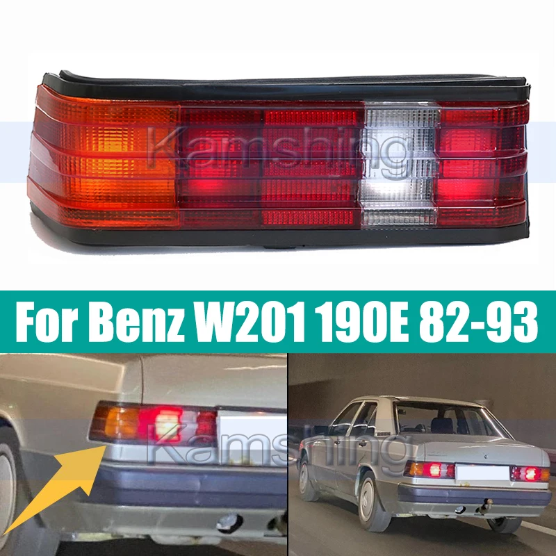 Red Rear Bumper Taillight Tail Lamp For Mercedes Benz W201 190E 1982 ...