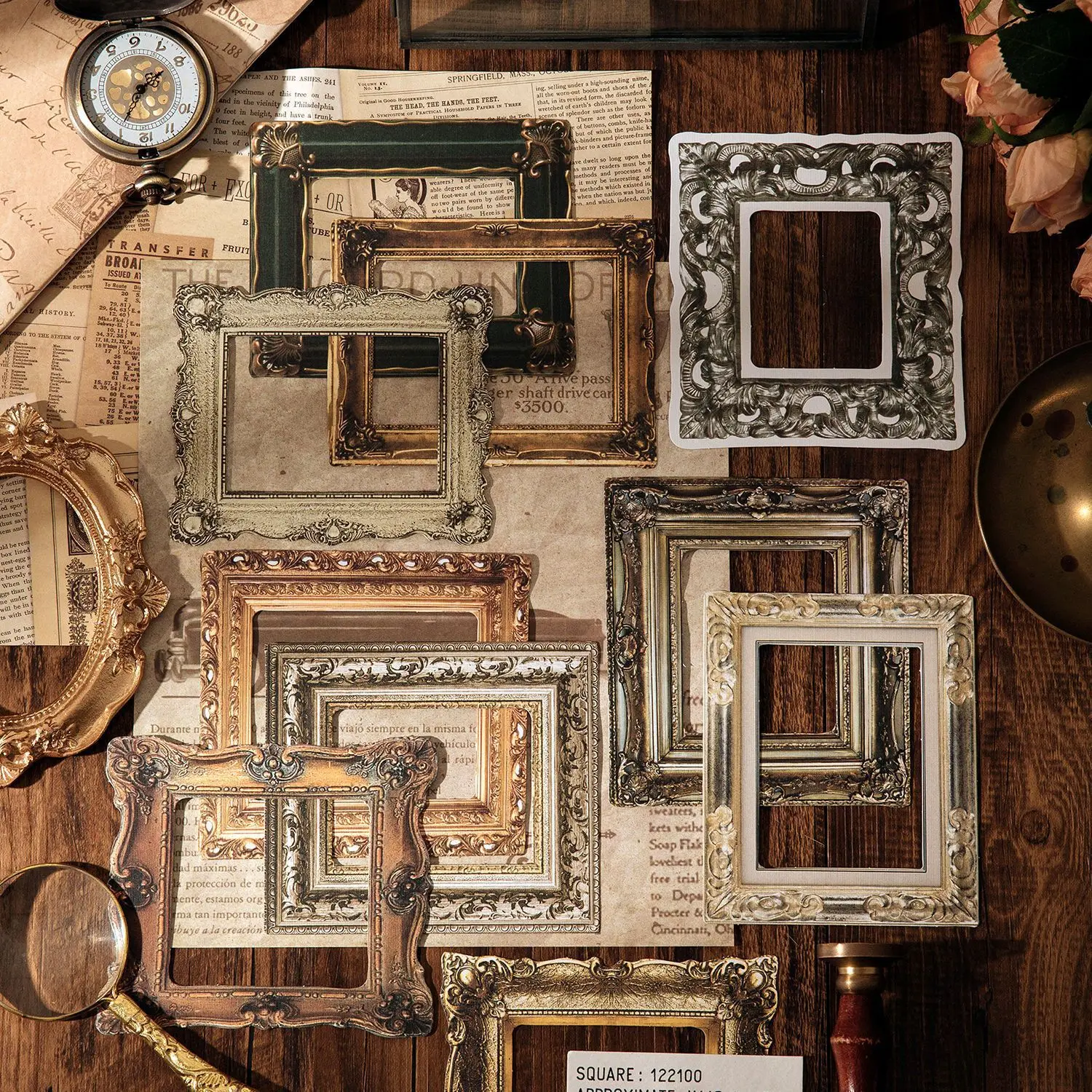 European-Frame-Border-Stickers-DIY-Scrapbooking-Junk-Journal-Vintage ...
