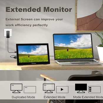 Monitor portátil de 7 pulgadas, pantalla táctil de 1024x600, 60Hz ...