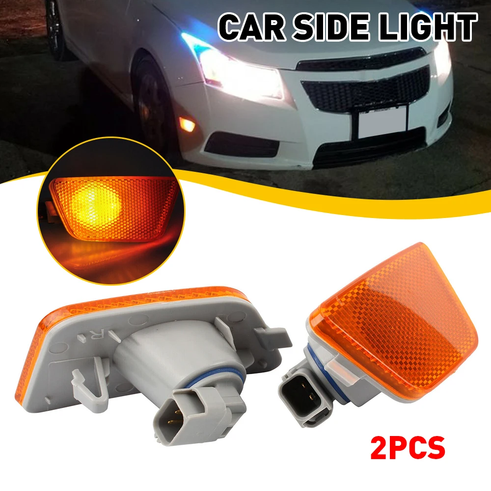 2pcs Led Front Bumper Mounted Side Marker Light Lh Rh For Chevrolet ...