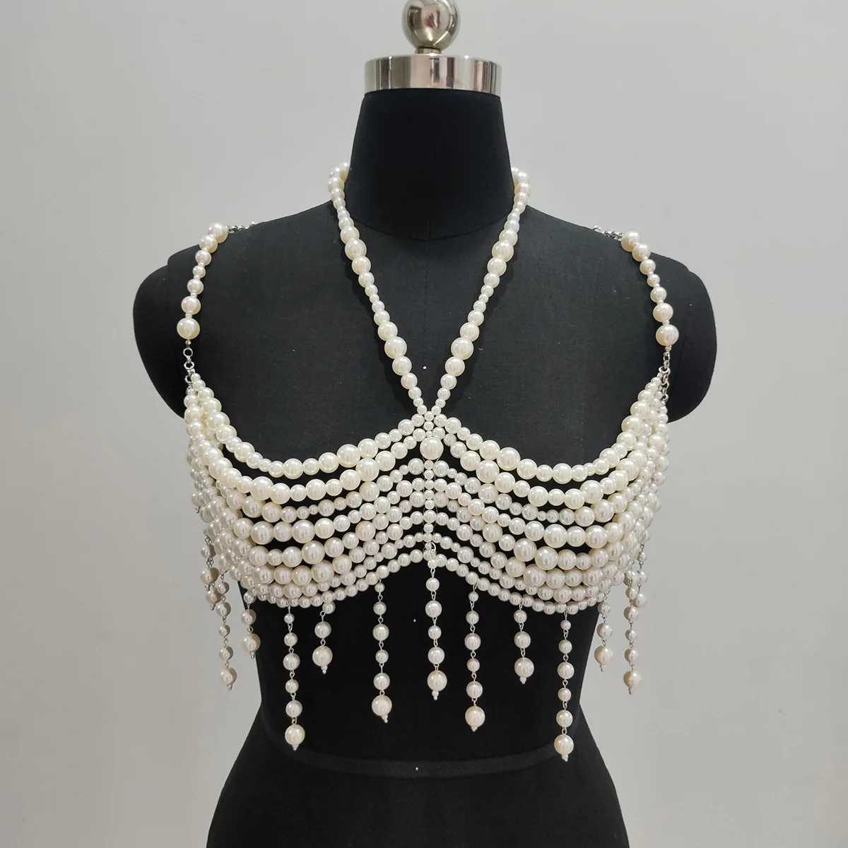 Handmade Bridal Body Chain Bikini Jewelry Mermaid Bra Top Body Harness ...