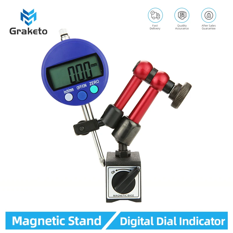 Digital Dial Indicator Magnetic Stand Base Dial Test Indicator Holder ...