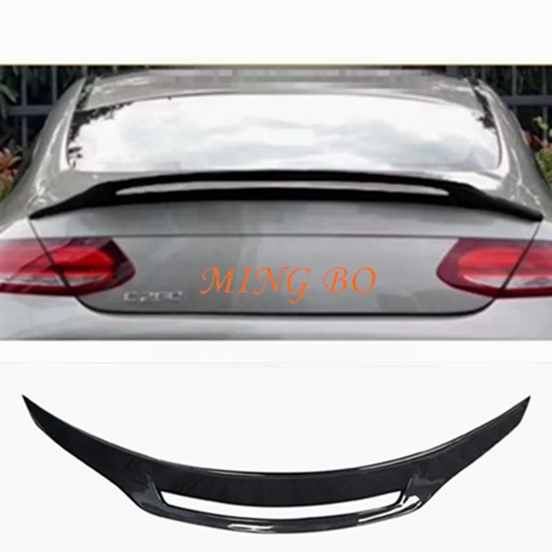 FRP 단조 카본 소재 메르세데스 벤츠 C 클래스 C205 W205 2 도어 쿠페 GT 스타일 카본 파이버 리어 스포일러 트렁크 윙, 2015 2023| | - AliExpress