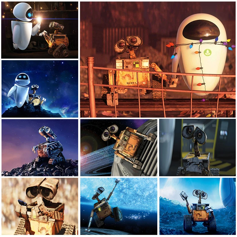 Robot-mobilization-Mosaic-diamond-painting-Draw-Wall-E-and-Eva-get ...