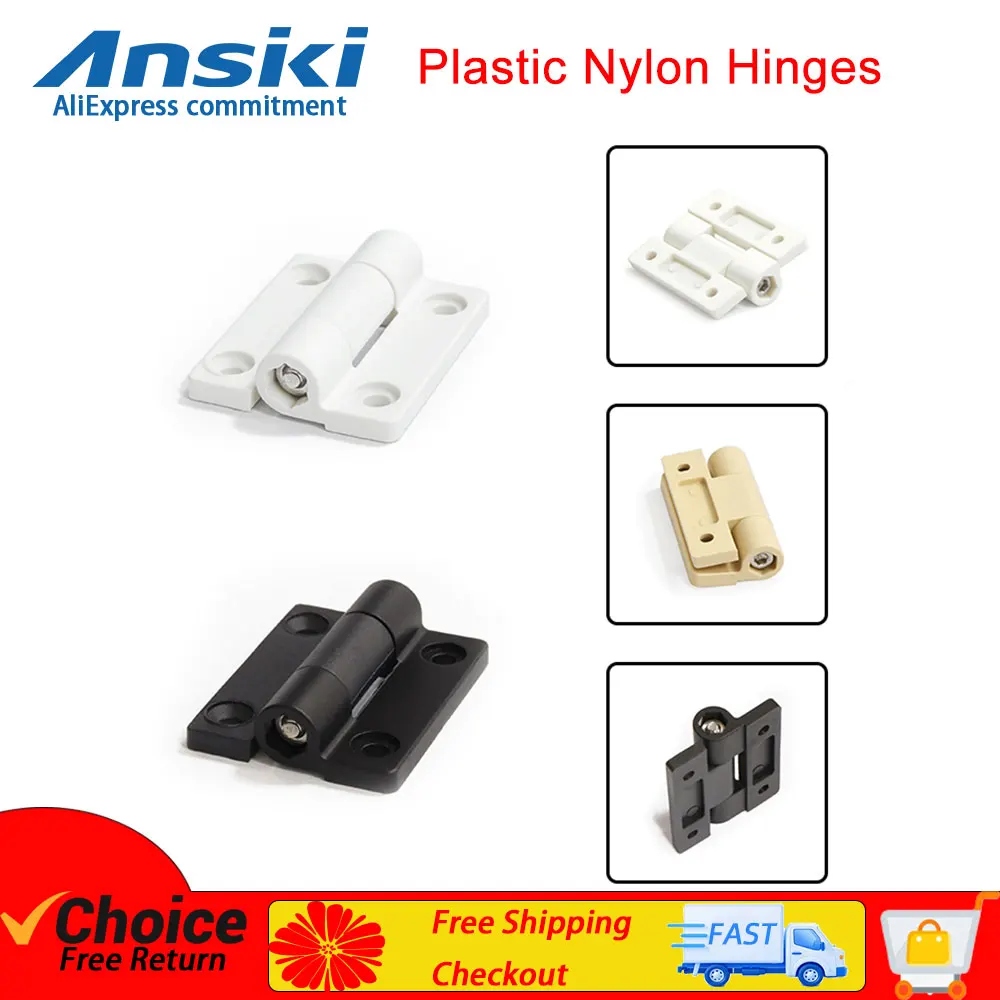 Plastic Nylon Hinges Adjustable Door Hinges with Countersunk Holes,36 x ...