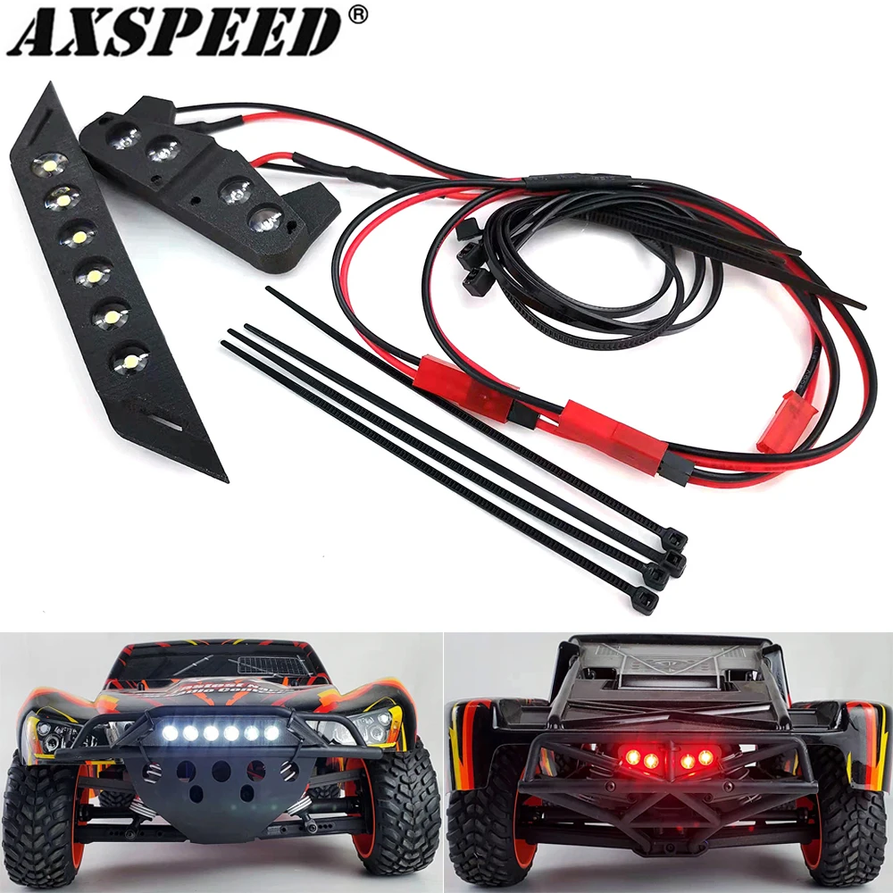 AXSPEED Front and Rear LED Lights Spotlight Lamp Bar DC 3-5v for 1/10 ...