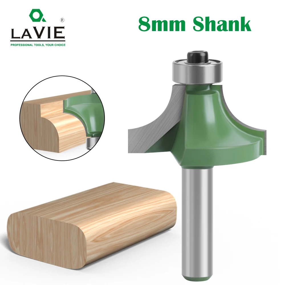LAVIE-1pc-8mm-Corner-Round-Over-Router-Bit-With-Bearing-For-Wood ...