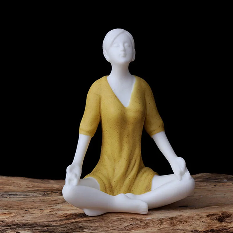 Vilead-Yoga-Statue-Women-Figure-Meditation-Sculpture-Zen-Living-Room ...