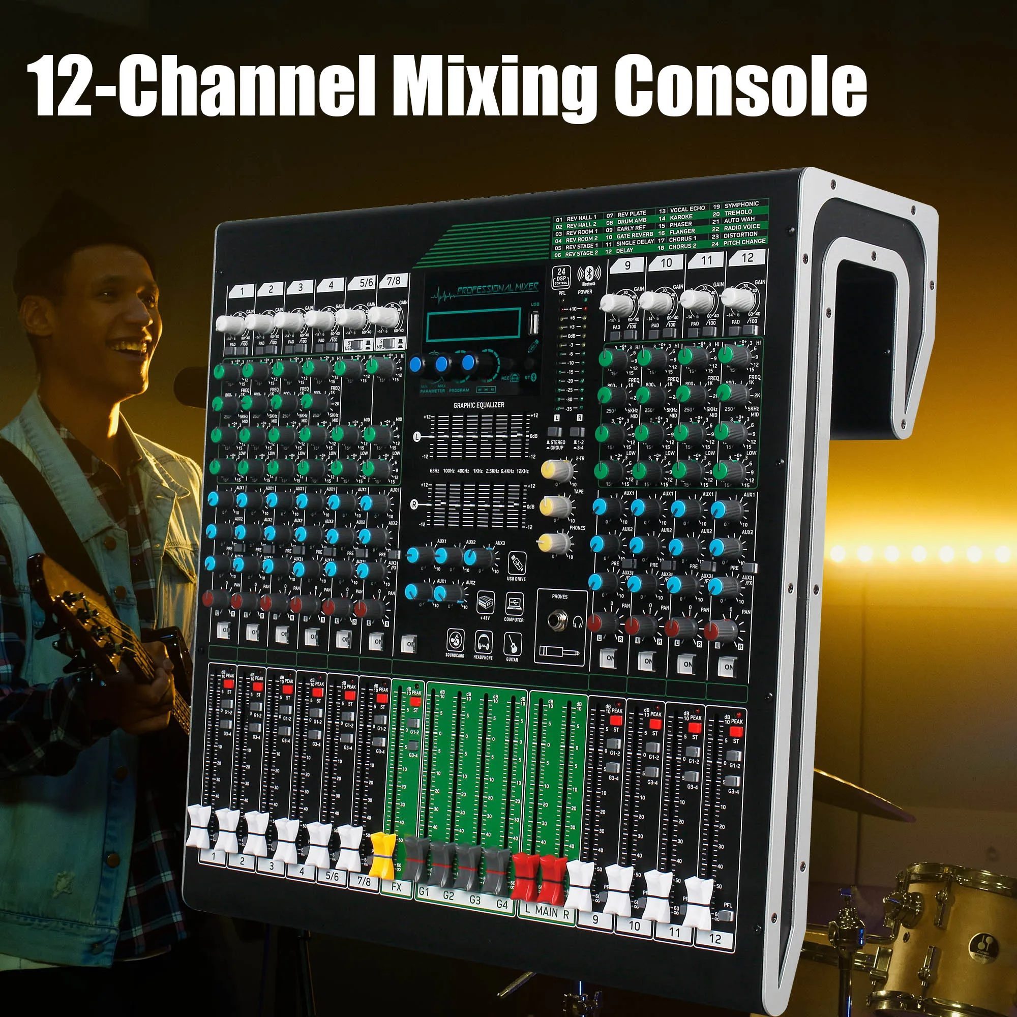 Leicozic-12-Channel-Mixer-Audio-Professional-Mixing-Consola-De-Audio-DJ ...