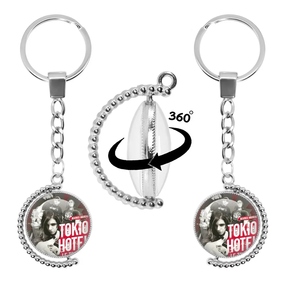 Tokio Hotel Bill Kaulitz Pop Retro Rock Band Keychain Jewelry Charm ...