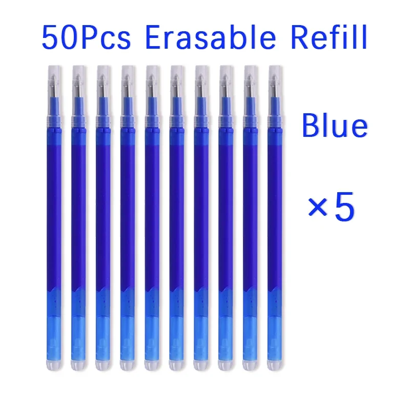 8 Color Plastic Pen Refills 11cm Length 40-Pack Erasable Gel Pen ...