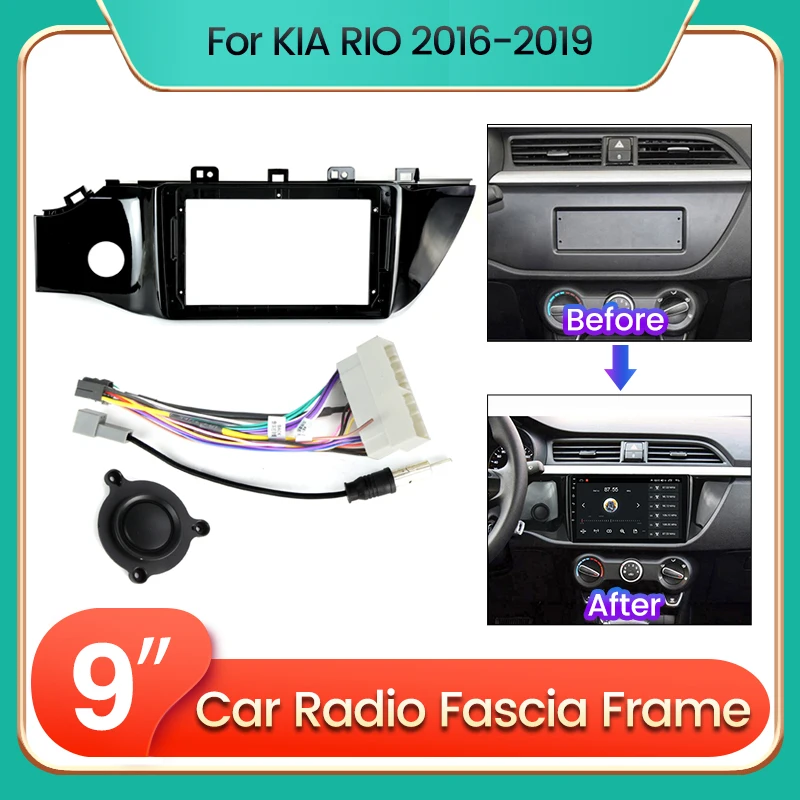 Android Car Radio Fascia Frame For Kia Rio 4 K2 2016 2017 2018 2019 ...