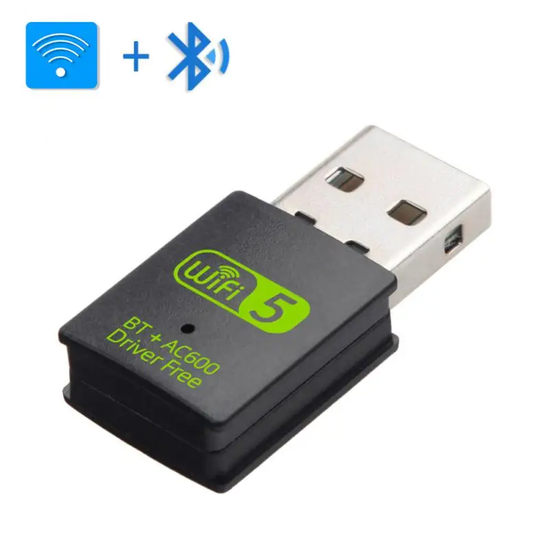 Usb 와이파이 블루투스 어댑터 미니 600mbps 드라이버 프리 2 인 1 동글 듀얼 밴드 24 58ghz Pc 랩탑 와이파이 블루투스 어댑터 컴퓨터 용품 인터넷