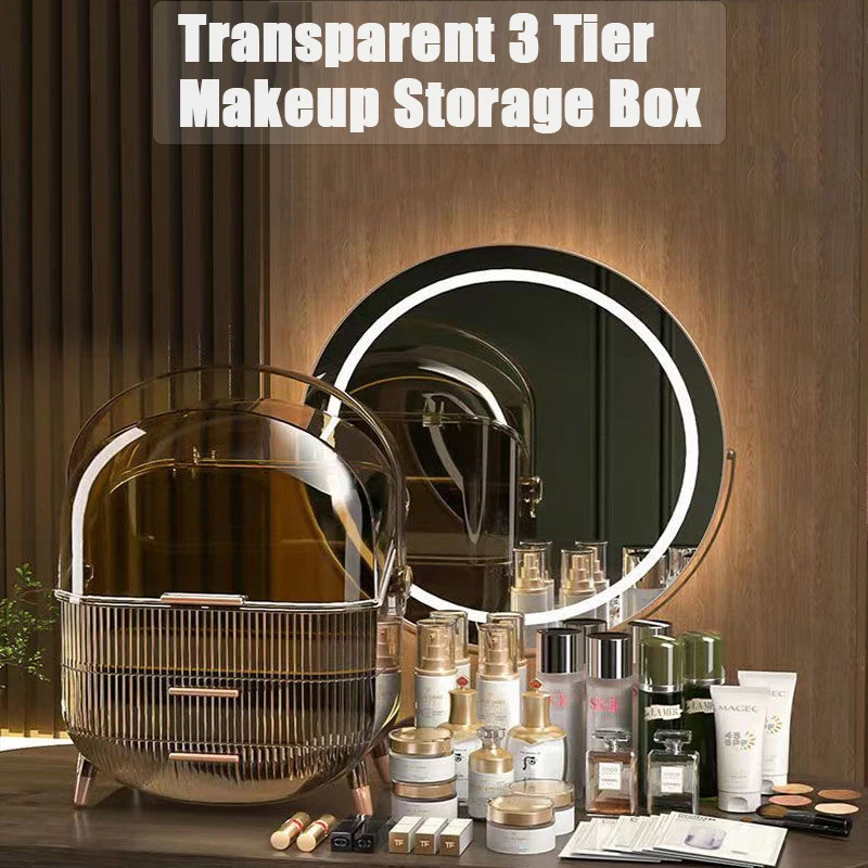 Large-Capacity-Cosmetic-Storage-Box-Waterproof-Dustproof-Desktop-Beauty ...