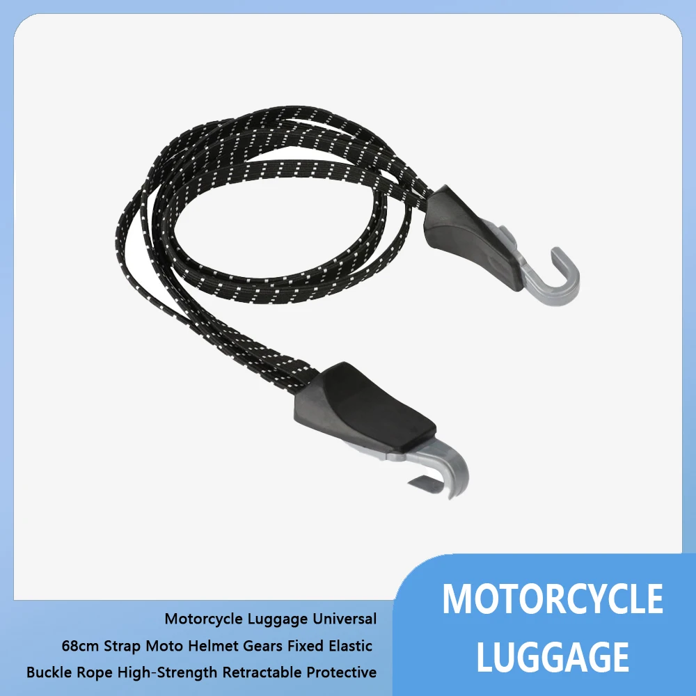 68CM-Motorcycle-Helmet-Luggage-Rope-Shelf-Binding-Belt-Retractable ...