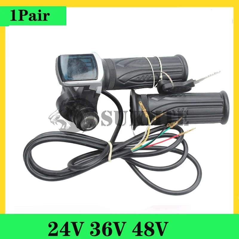 1Pair-Electric-Scooter-Bike-Throttle-Speed-Adjustment-Handle-with-Key ...