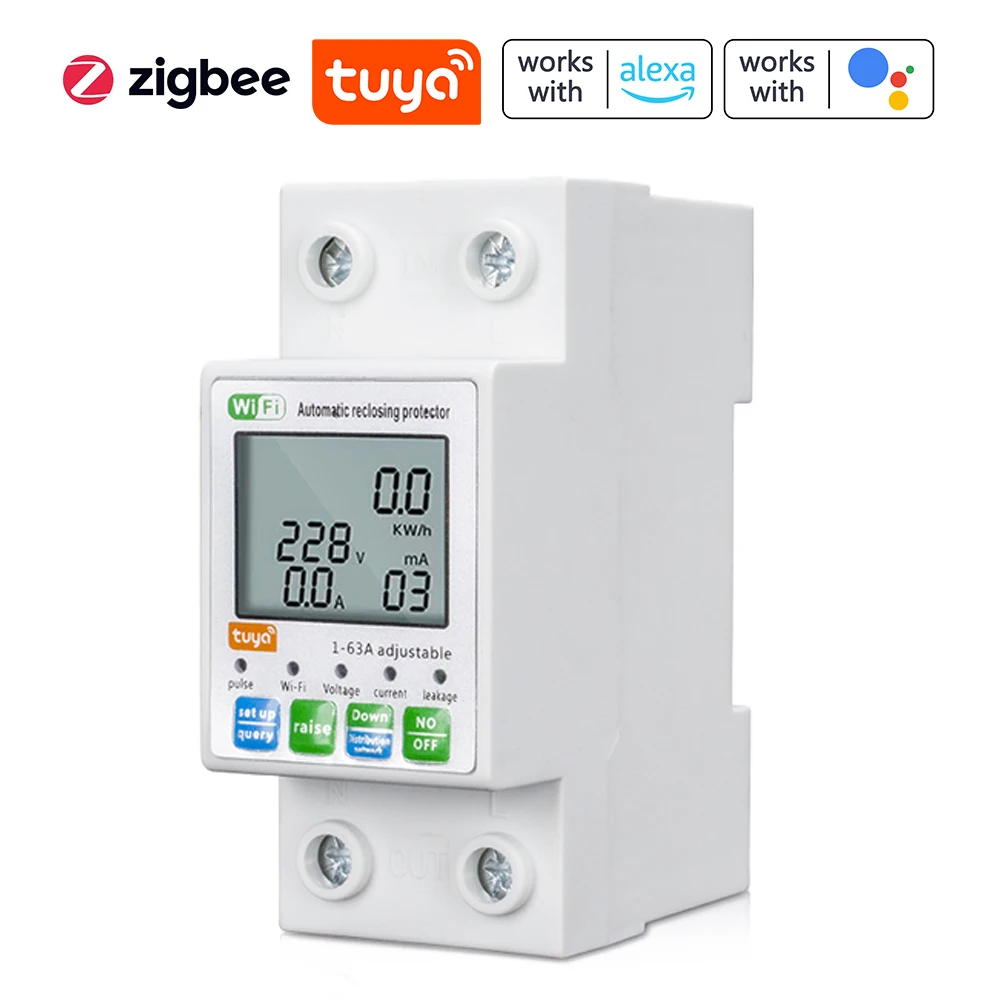 Tuya-ZigBee-Wifi-Intelligent-Automatic-Reclosing-Protector-Current ...