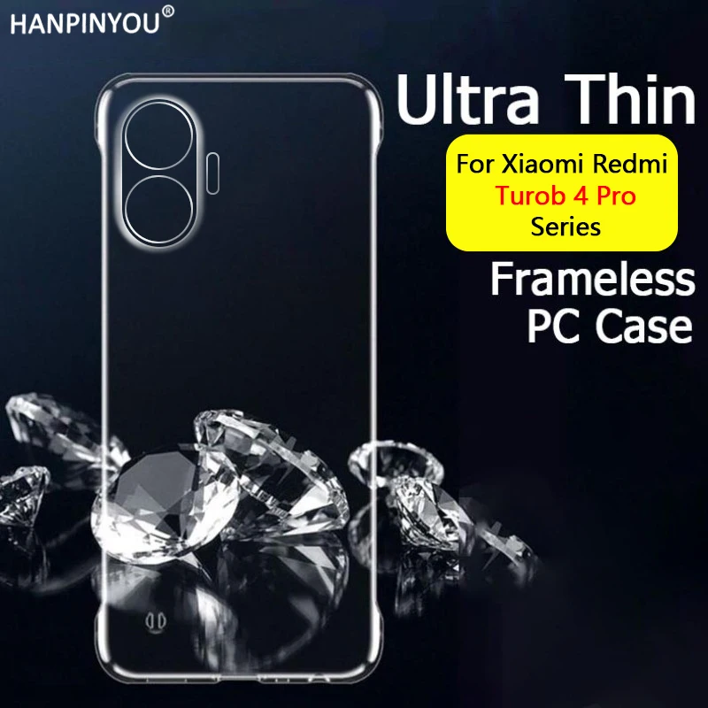 Ultra Thin Clear Frameless Case For Xiaomi Redmi Turbo 5 Max 4 3 Poco ...