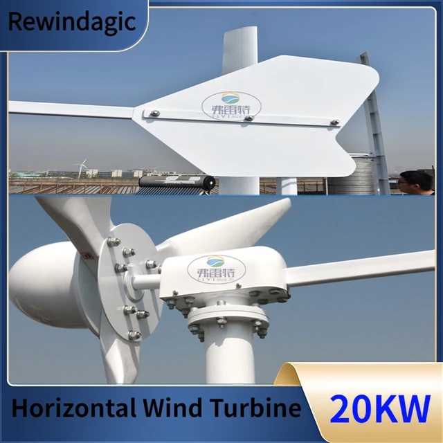 10KW 15KW 20KW free Energy Horizontal Wind Turbine Generator 48V 96V ...