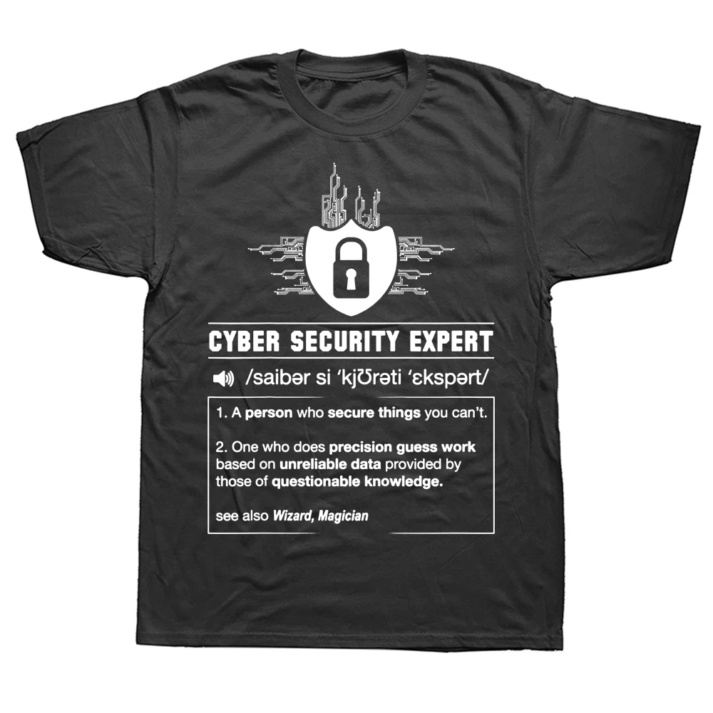 Funny-Cyber-Security-Definition-Programmer-T-Shirts-Graphic-Cotton ...
