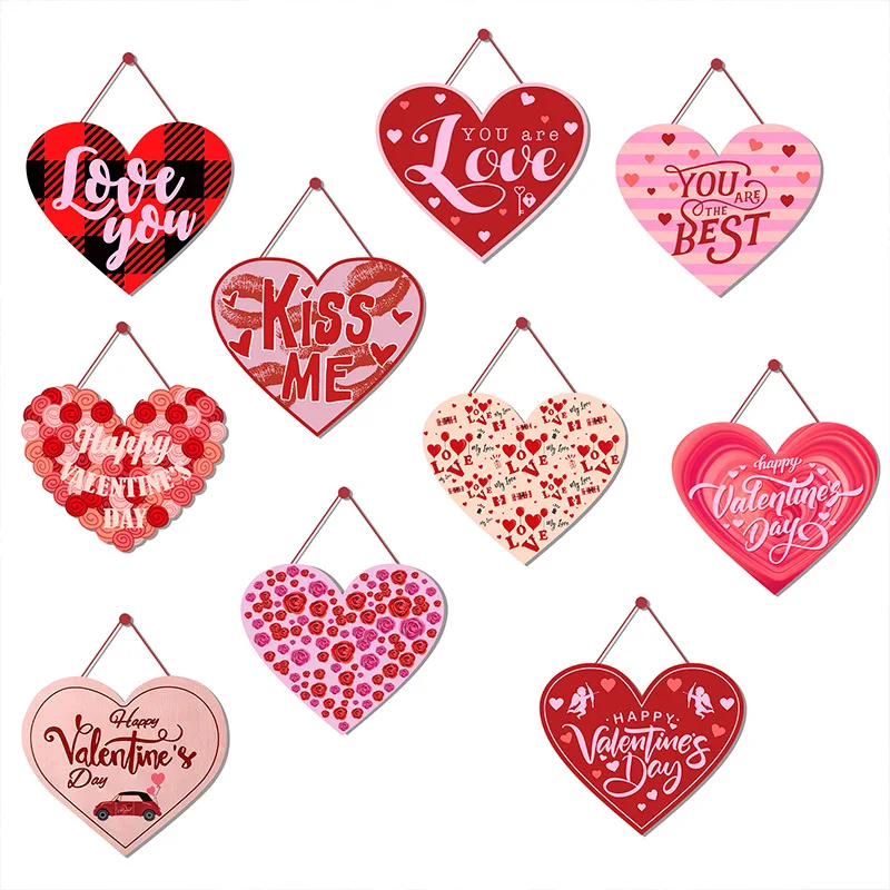 Valentine-s-Day-Hanging-Paper-Door-Signs-Round-Shape-Car-Printed-Wall ...