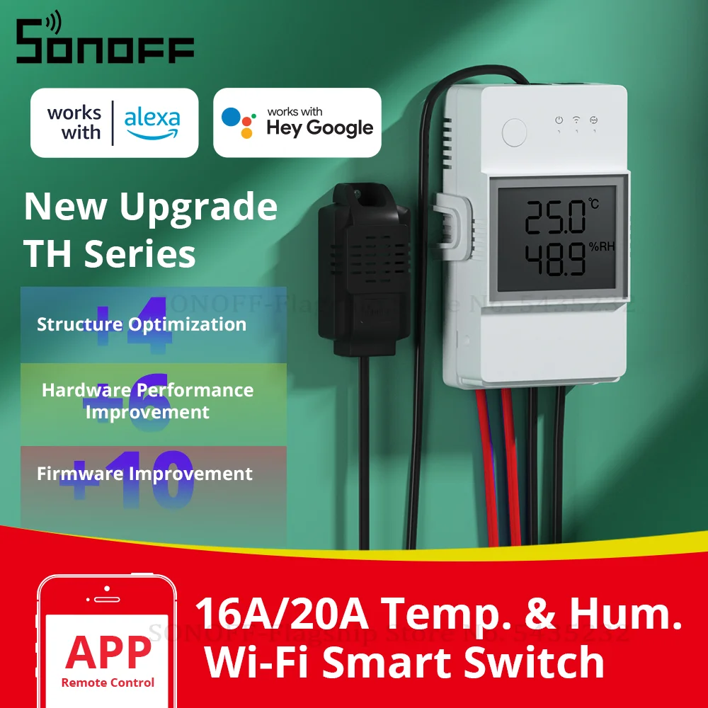 SONOFF TH Elite interruptor inteligente para el hogar, dispositivo de ...