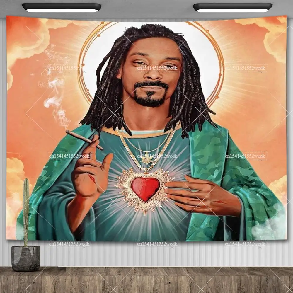 Jesus-Snoop-Dogg-Tapestry-Wall-Decor-Kawaii-Funny-Meme-Tapestry ...