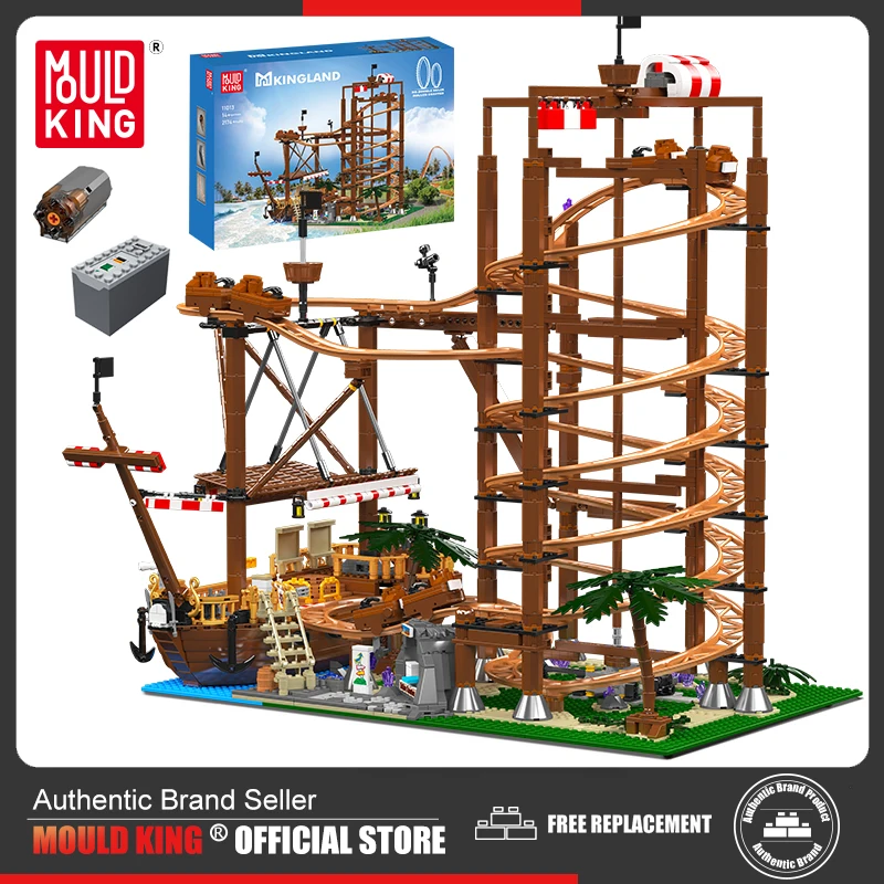 Mould-King-11013-Roller-Coaster-Building-Block-The-Motorized-Double ...