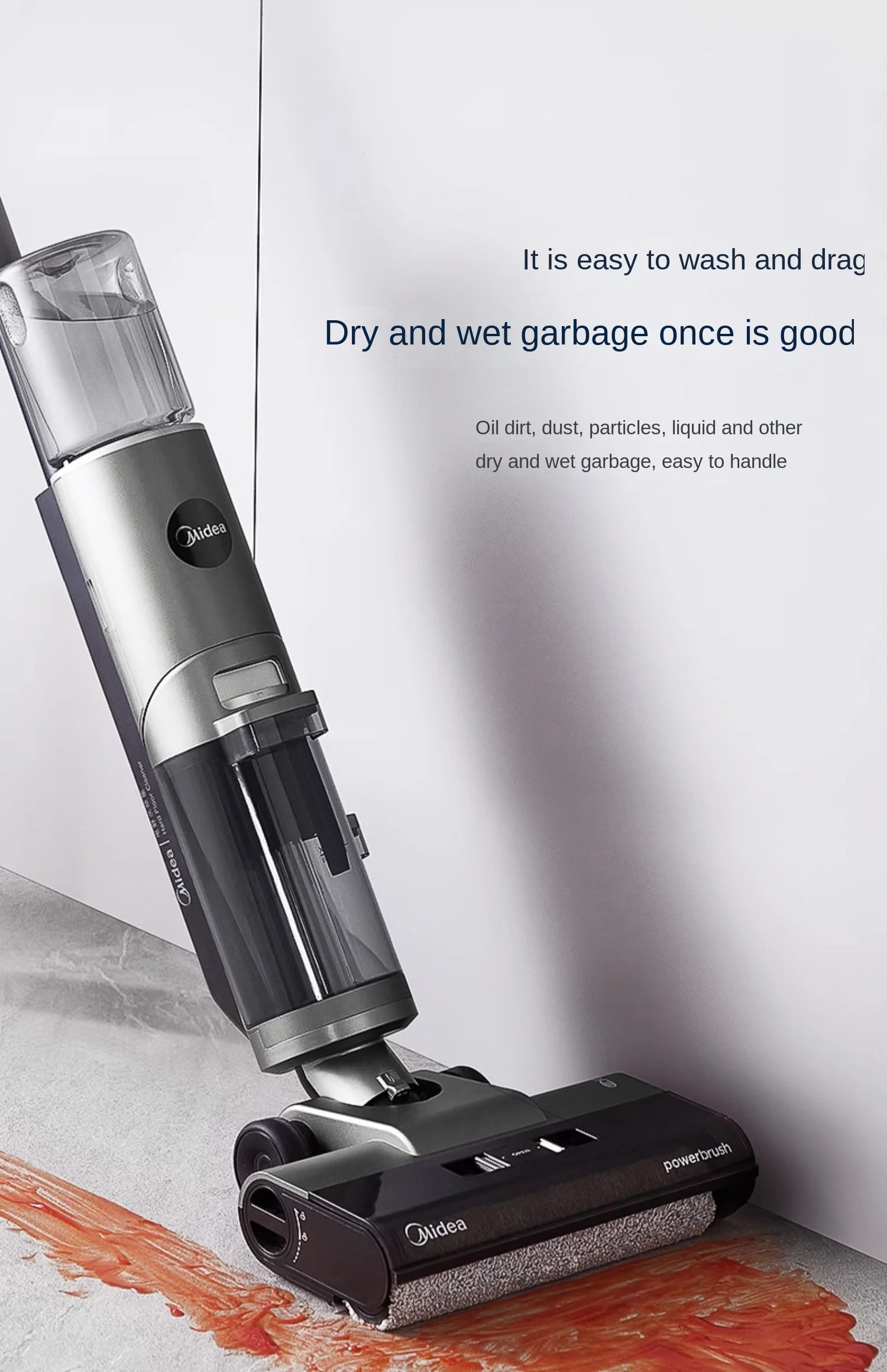 Midea-GX5-washing-machine-water-bacteria-anti-entangling-drag-and-wash-integrated-household ...