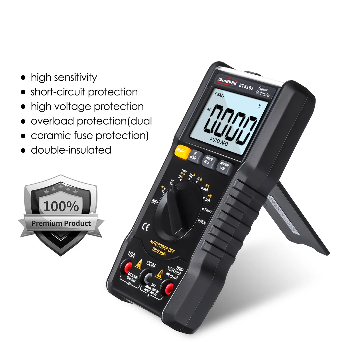 Multímetro digital EX8101/8102, rango completamente automático ...