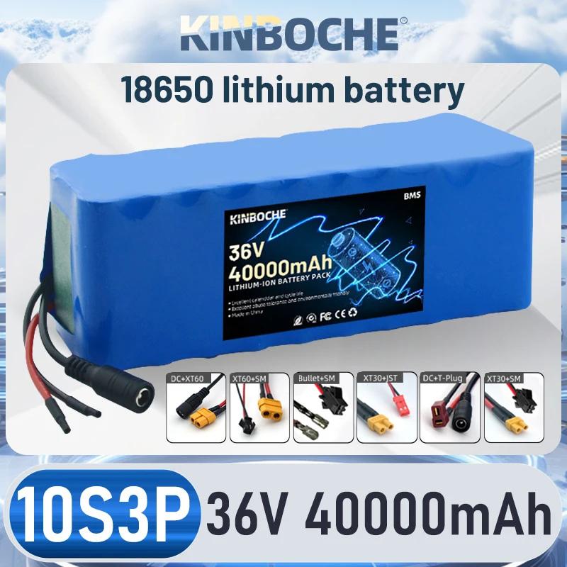 36V-10S3P-20Ah-550W-high-power-42V-18650-lithium-battery-pack-40Ah ...