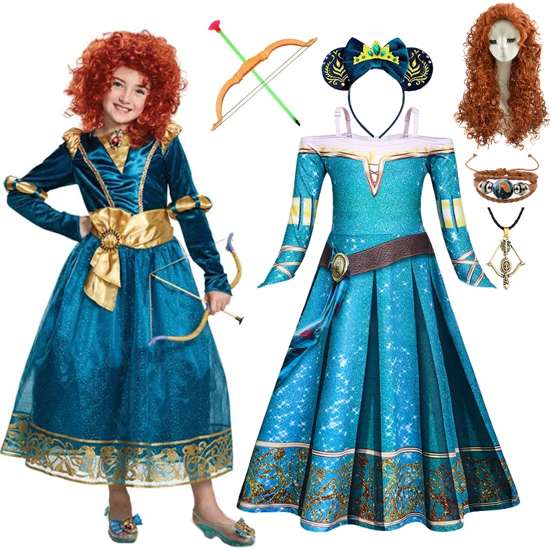 Halloween-Girls-Princess-Merida-Costume-Brave-Children-Cosplay ...