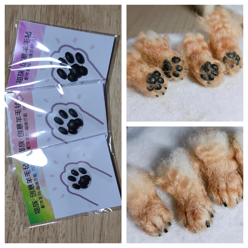 Simulation-Cat-Paw-Palm-Pad-Animal-Nail-Wool-Felt-Doll-DIY-Accessories ...