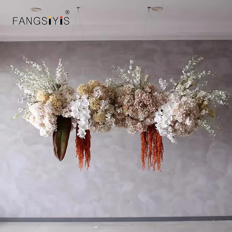 240CM-Luxury-Rose-Hydrangea-Ceiling-Hanging-Floral-Wedding-Backdrop ...