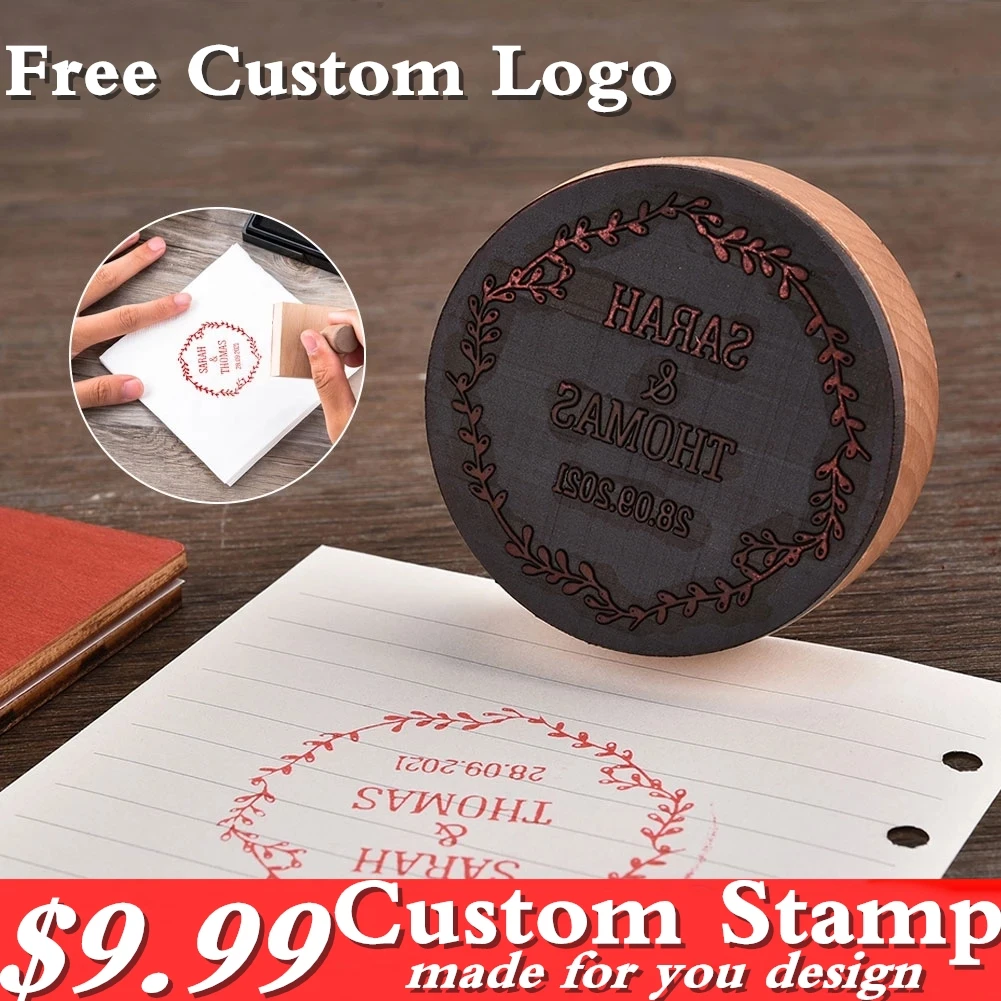 Wooden Stamp Wedding Party Rubber Stamp Custom Packaging Stamp Artwork ...