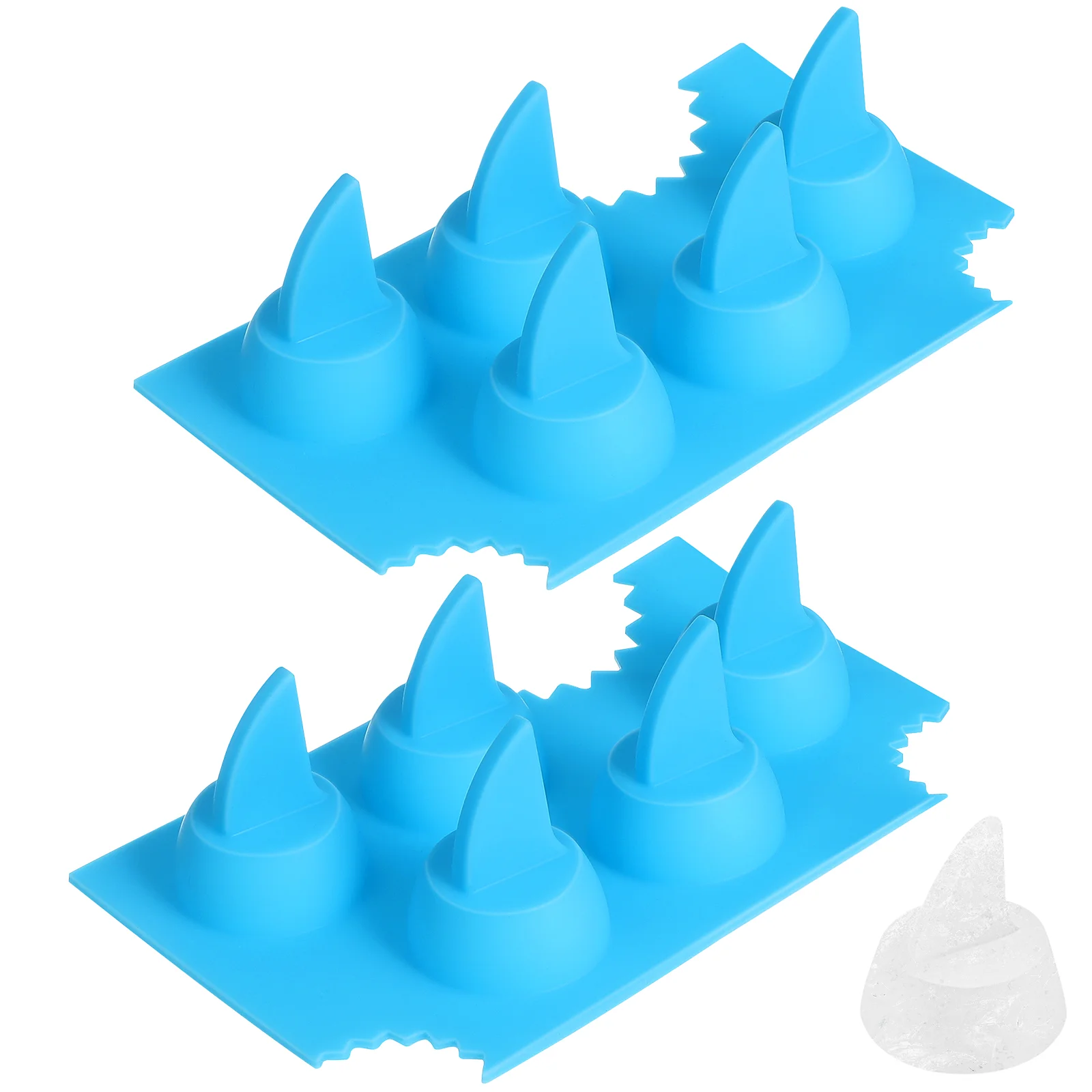 2-PCS-Safe-Ice-Cube-Tray-Sky-blue-Shark-Fin-Mold-Chocolate-Party-themed ...