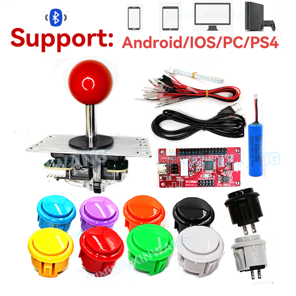 Bluetooth Wireless Arcade Stick Diy Kit For PC PS4 Game Controller ...