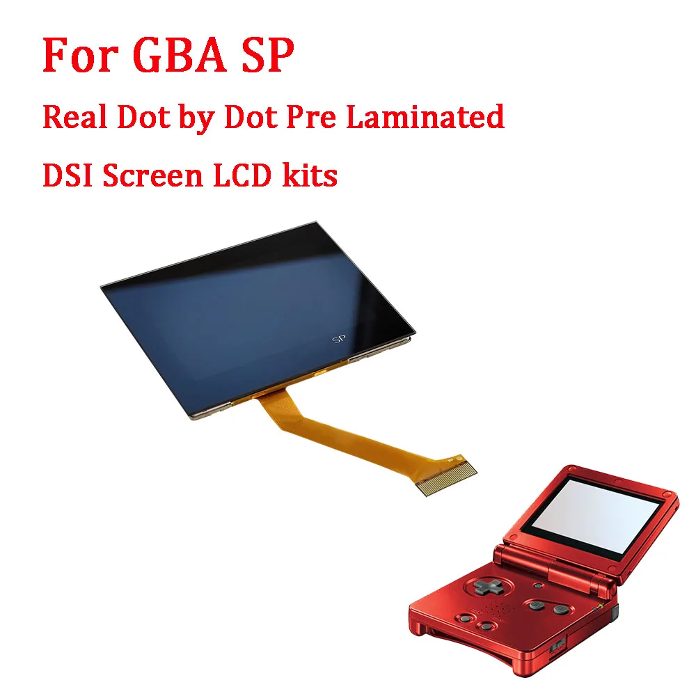 Kits de pantalla LCD prelaminada DSI V3, reemplazo para GBA SP Real Physical Dot por Dot DSI ...