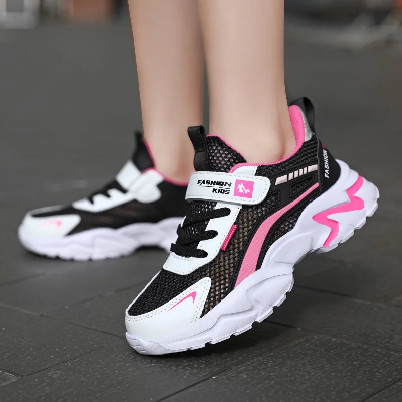 Girl's Summer Sneakers Sports Light Running Shoes Hollow Vamp ...