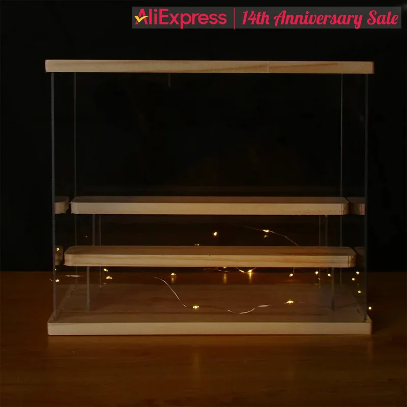 2-5-Tier-Riser-Acrylic-Box-Display-Blind-box-Showcase-Led-Light-Clear ...